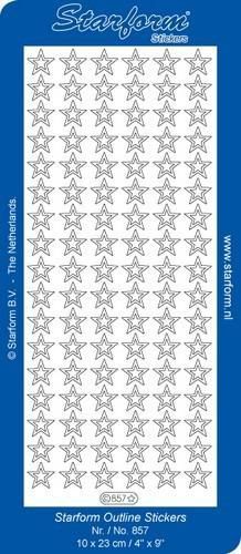 Starform Stickers Christmas Stars 5: Small (10 PC) - Silver - 0857.002 ...
