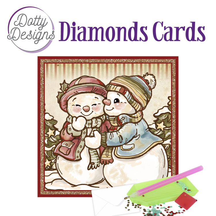 Dotty Designs Diamond Cards - Snowmen - DDDC1045 Knutselkraam.com