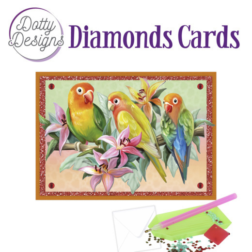 DDDC1082 Dotty Designs Diamond Cards - Tropical Birds Knutselkraam.com