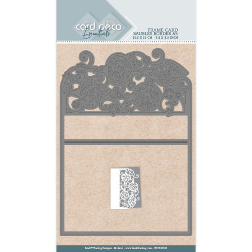 Card Deco Essentials Frame Dies - Baubles Border - A5 Knutselkraam.com